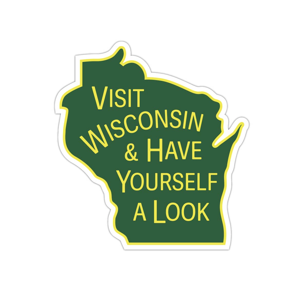 Visit Wisconsin State Sticker | Giltee Apparel Company